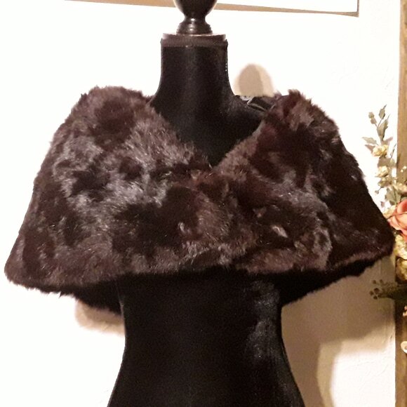 unbranded | Other | Vintage Brown Rabbit Fur Stole Midcentury Fully ...